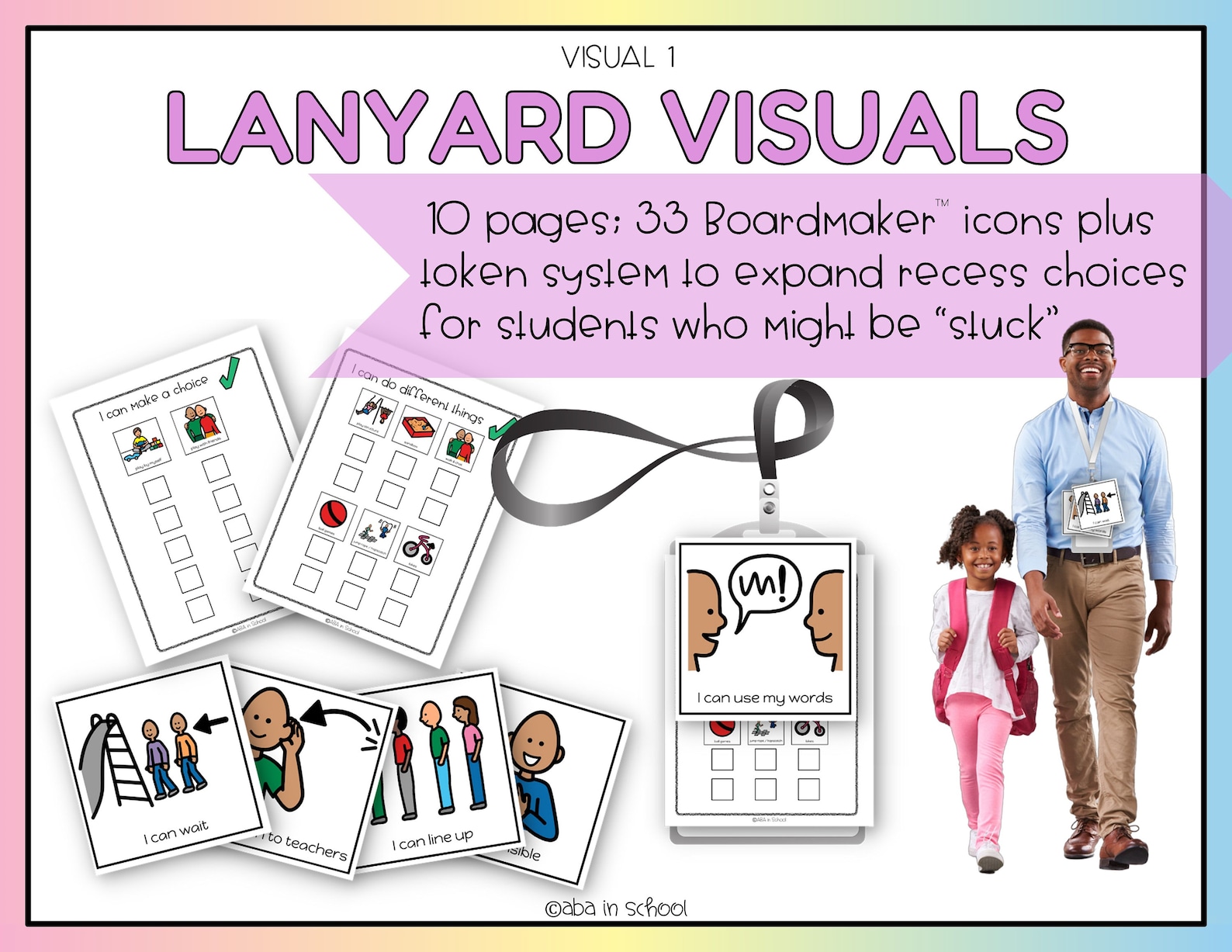 Recess Rules and Behavior Social Skills Visuals Playground Expectations ...