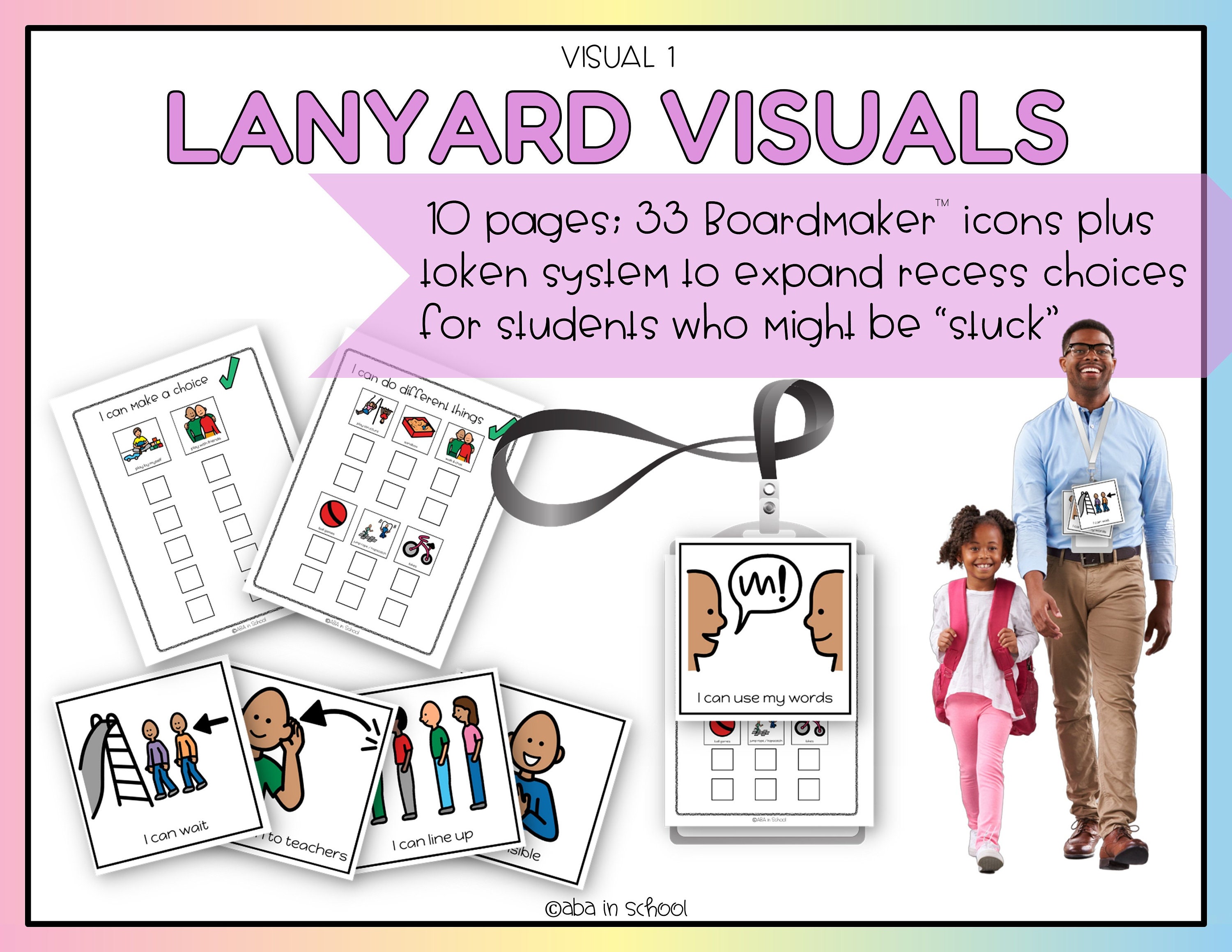 Recess Rules and Behavior Social Skills Visuals Playground Expectations ...