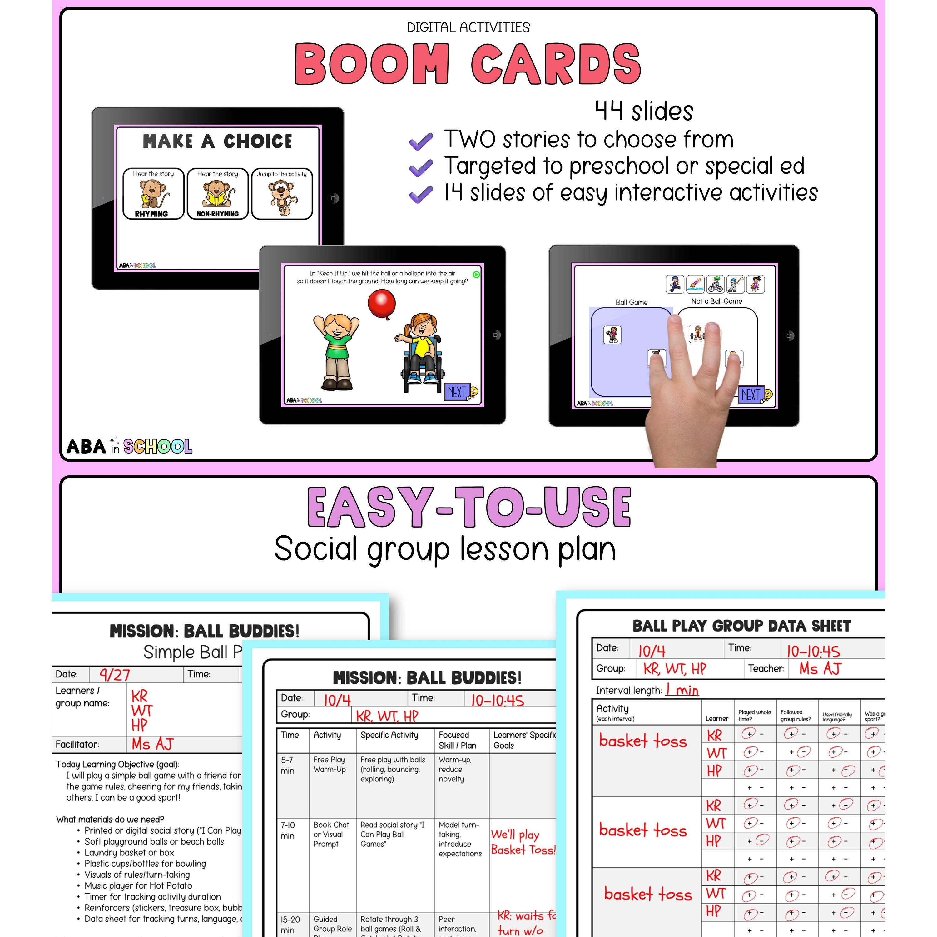 Ball Games Social Story & Activities: Friendship, Turn-taking SEL ...