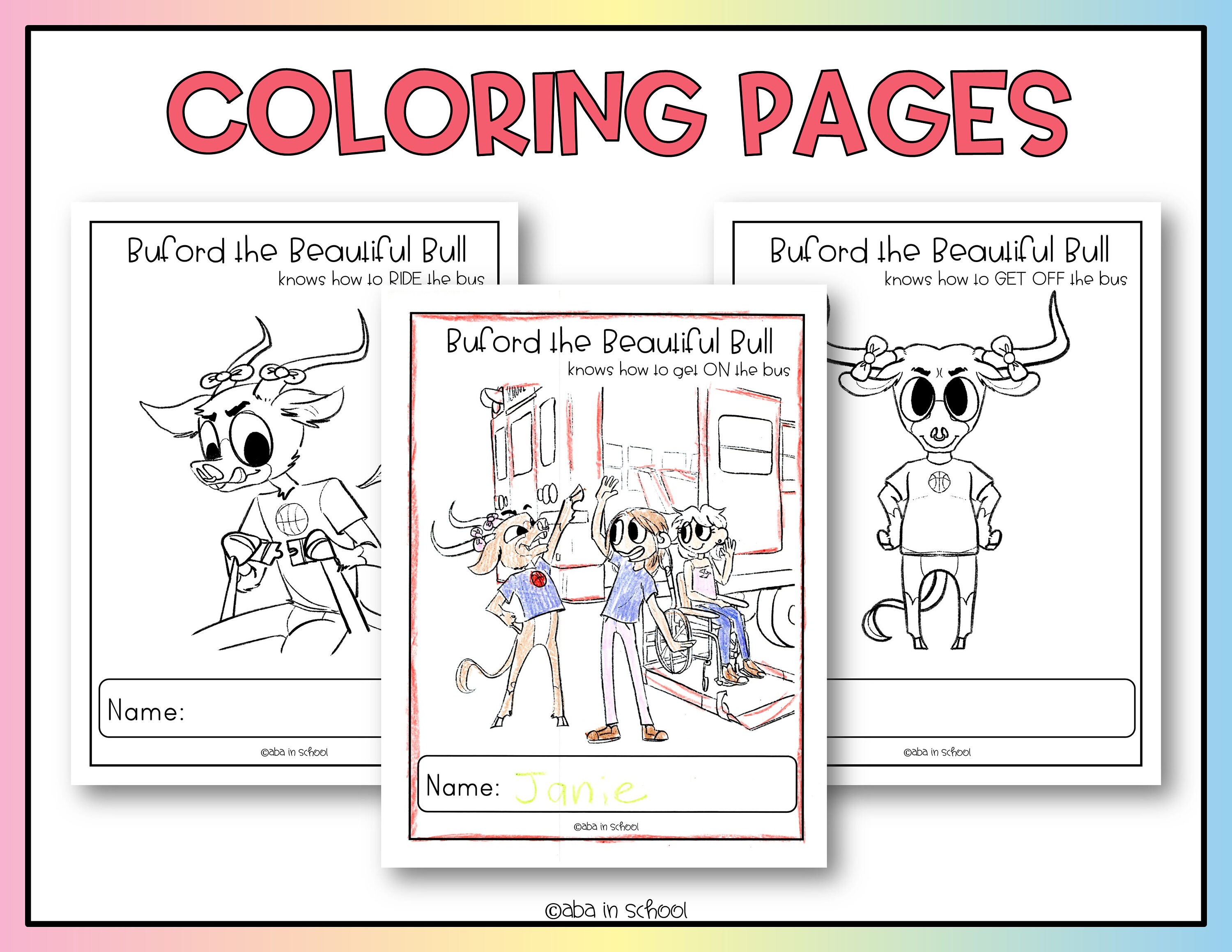 Social Skills Story BUS SAFETY Activity Social Emotional Learning ...