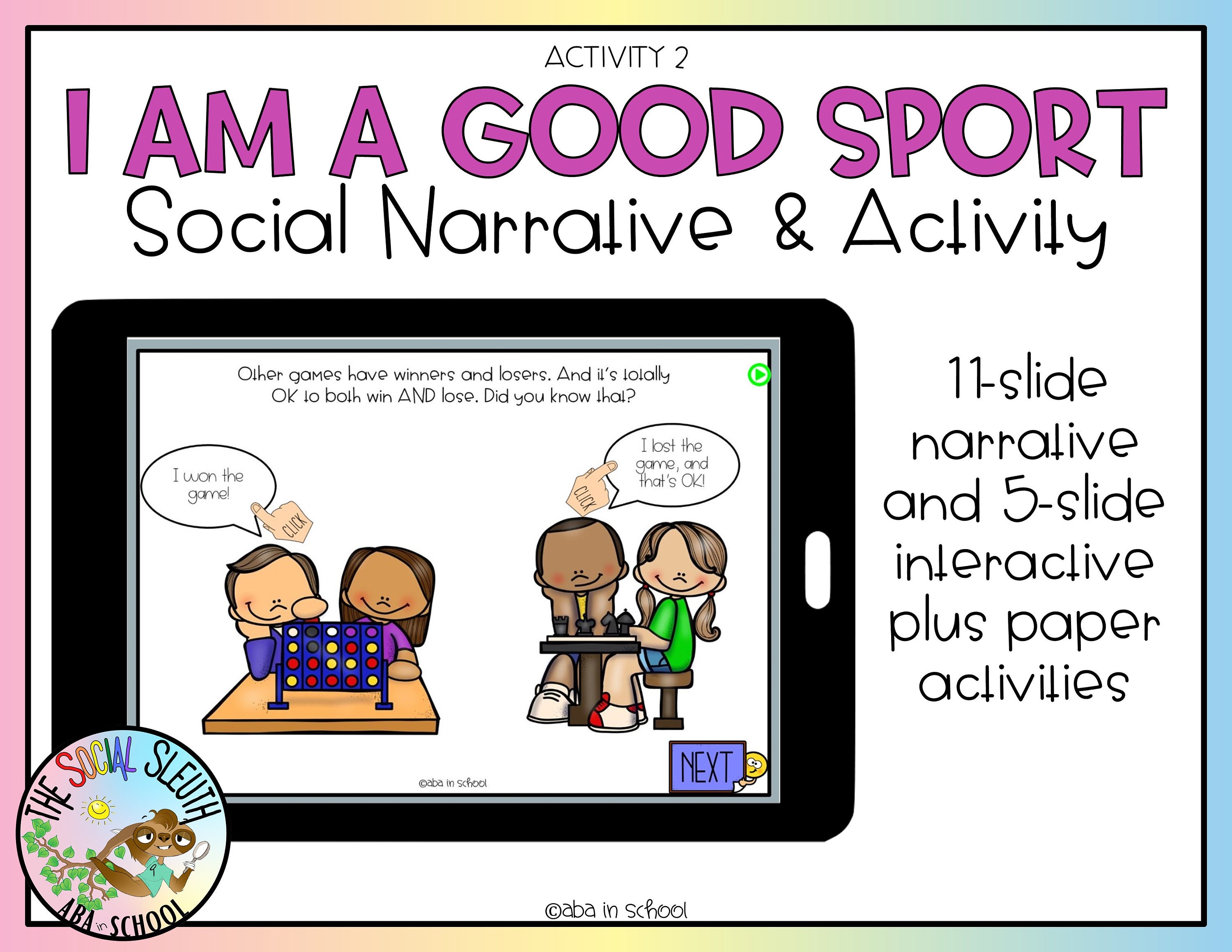 Social Skills Story and Activity GOOD SPORTSMANSHIP Winning Social ...