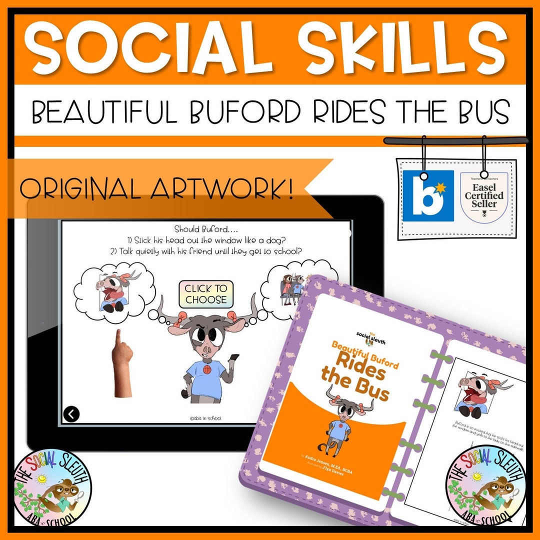 Social Skills Story BUS SAFETY Activity | Social Emotional Learning ...