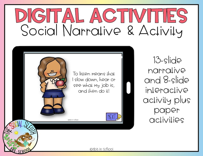 Preschool Social Skills Story and Activity I CAN LISTEN Social ...