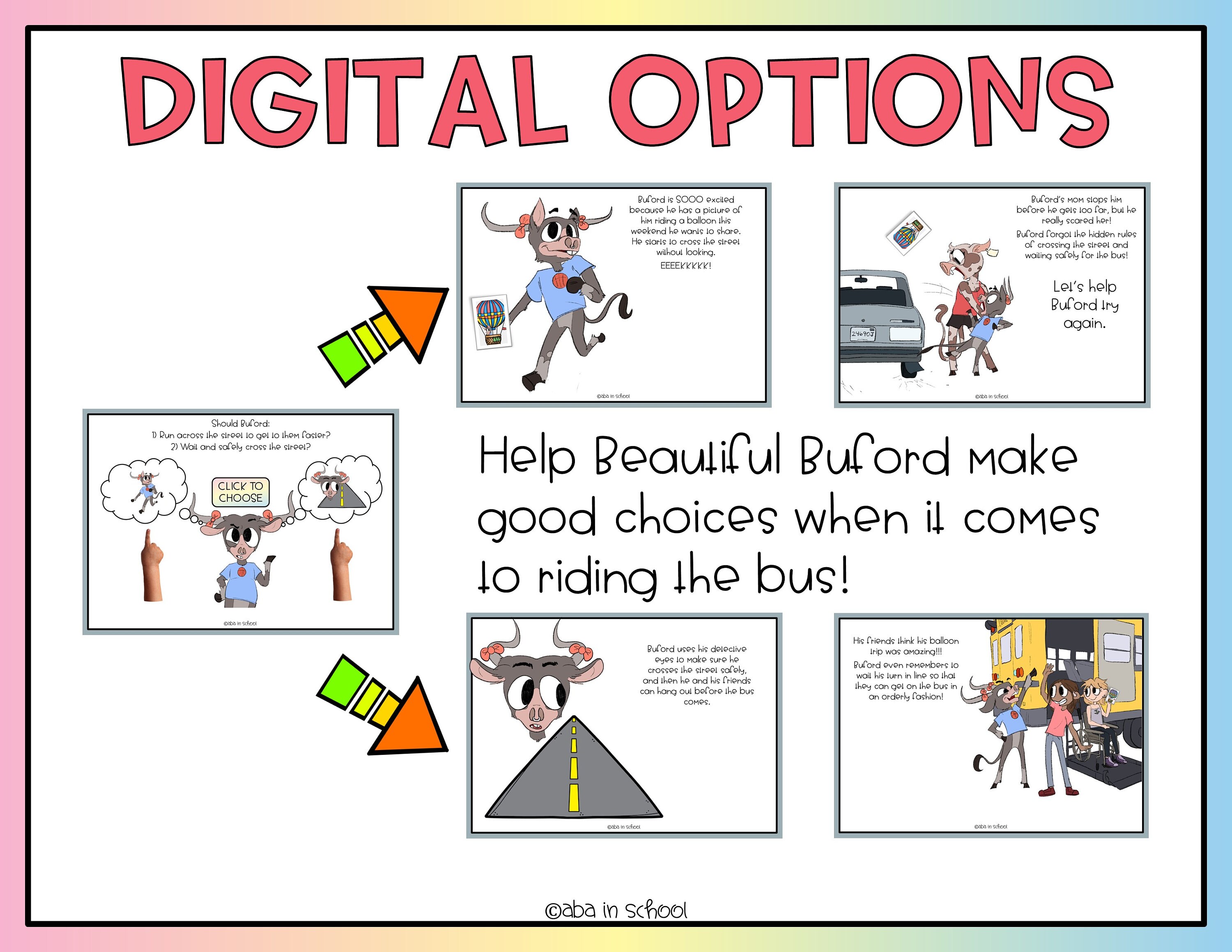 Social Skills Story BUS SAFETY Activity Social Emotional Learning ...