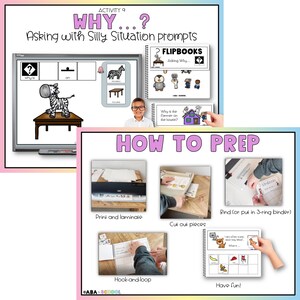 Ask and Answer Questions WH Questions Flip Books | Speech Therapy ...