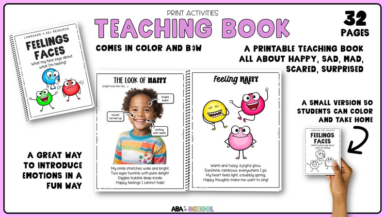 Identifying Emotions Autism - Emotions Card With Pictures With Digital ...