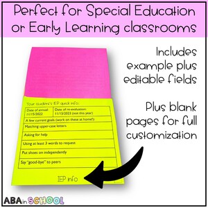 Back-to-school Flipbook for Special Education | Meet the Teacher - Etsy