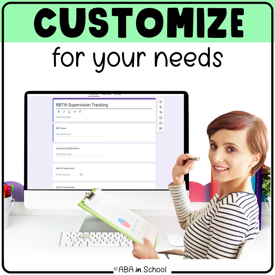 RBT Supervision Tracker - Classroom Behavior Observation Form - Data ...