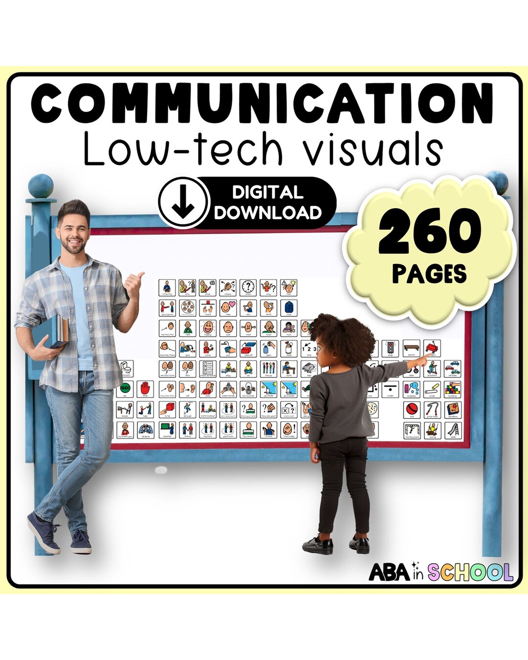 Communication Book Non Verbal Communication Board Autism Visuals - Low ...