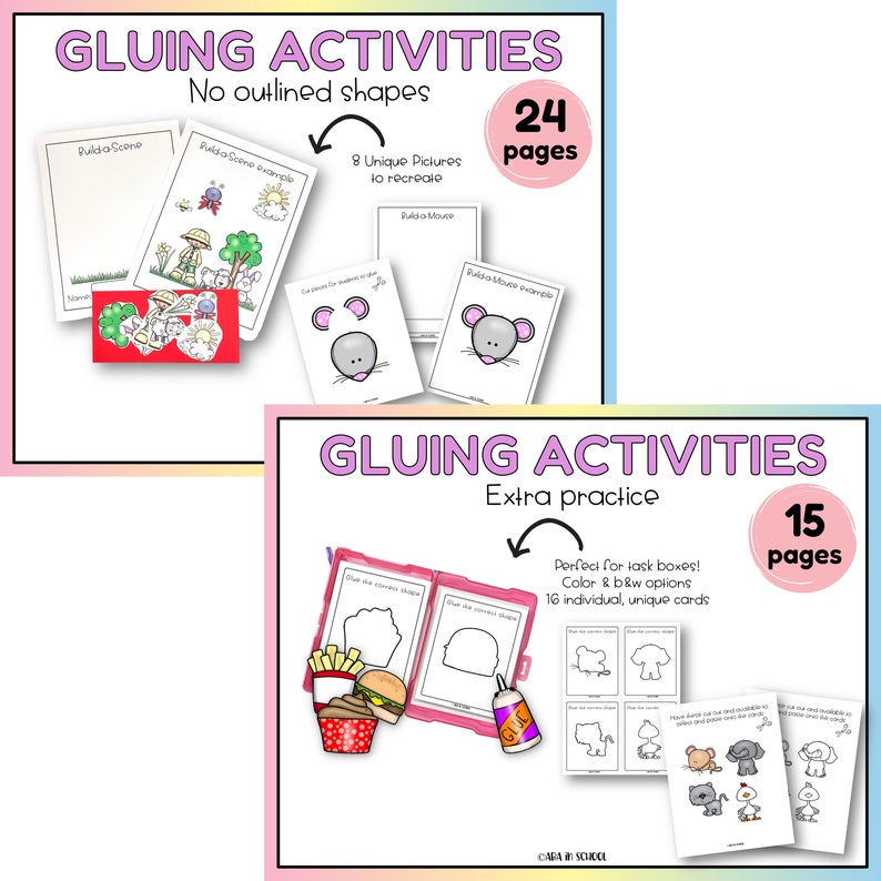 Cutting Activities and Gluing | Fine Motor Skill Activity | OT and ...
