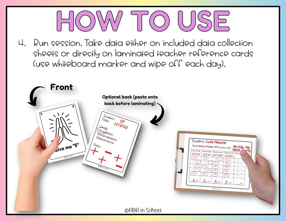 Adaptive IEP Goals With Data Collection IMITATION Special Education ...