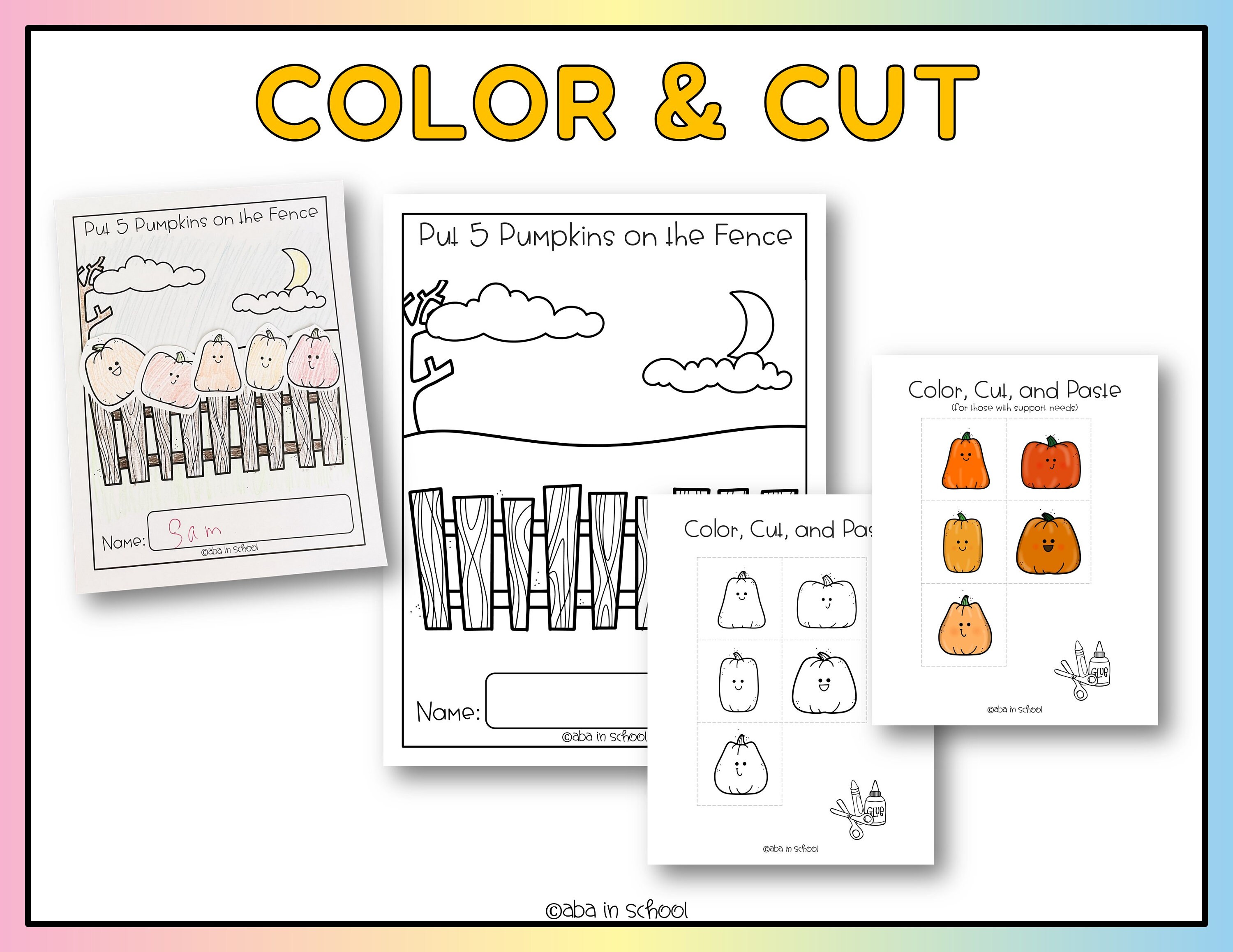 5 Little Pumpkins | Nursery Rhymes | Adapted Book Preschool Special ...