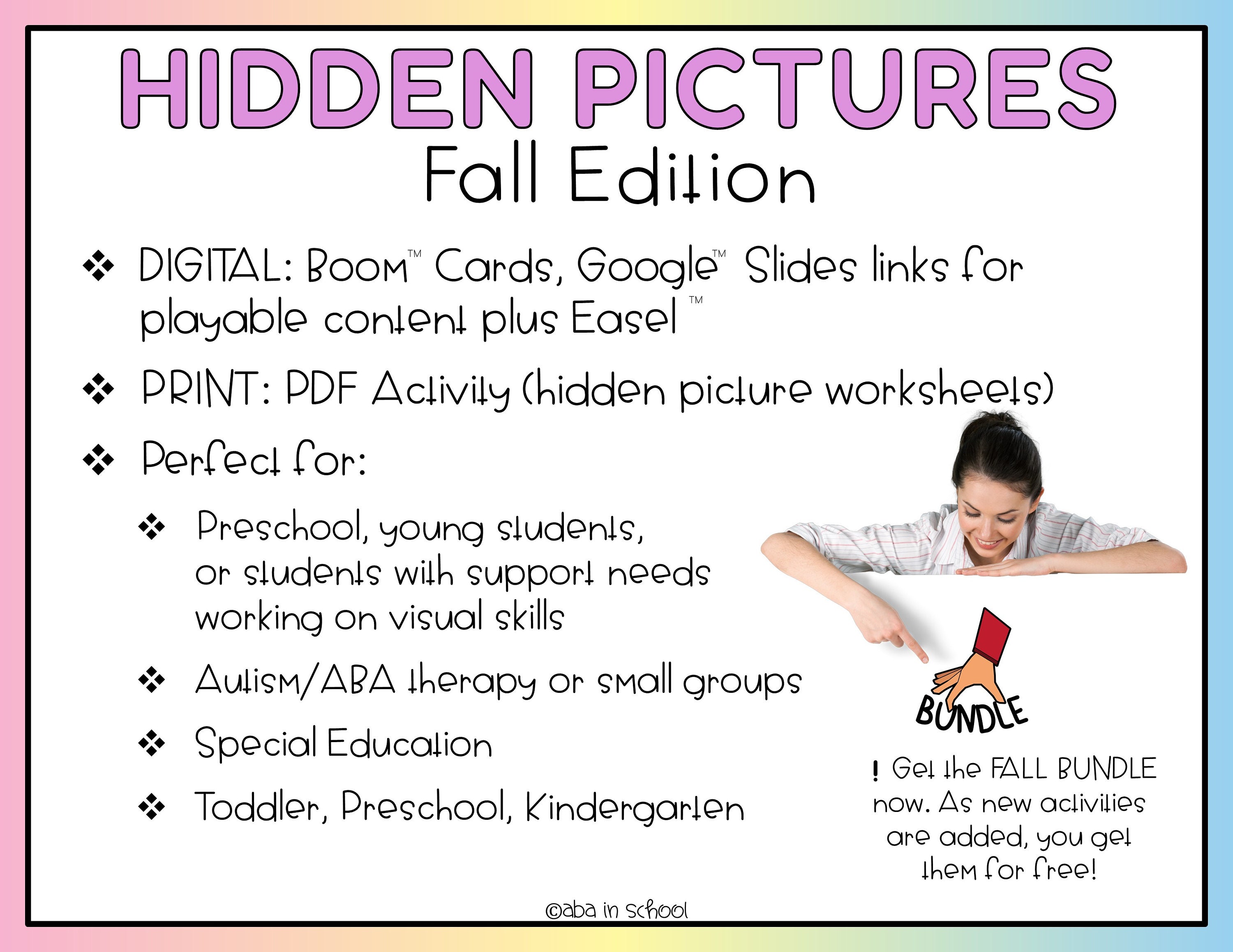 FALL Hidden Pictures Scavenger Hunt Preschool Activity Digital - Etsy
