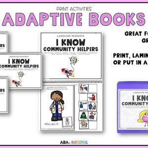 Community Helpers ABA Activity: Receptive Language & ABLLS Assessment ...