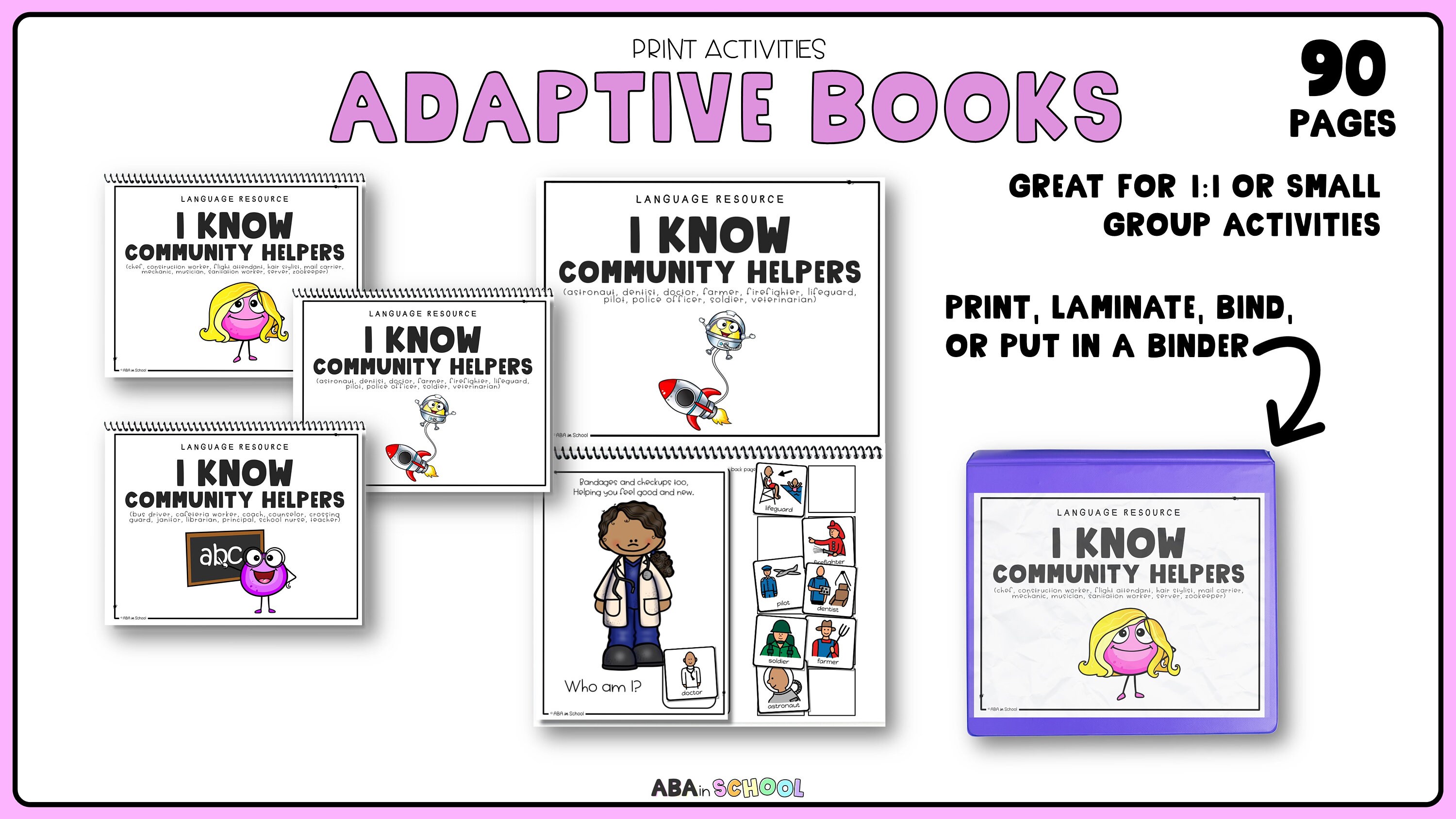 Receptive Community Helpers Activities - ABLLS Assessment Language and ...