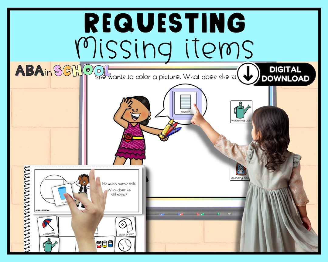 Missing Item Requesting Activities for Speech Therapy and Special ...
