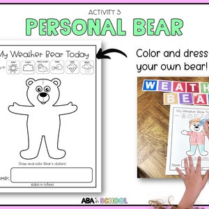 Dress the Weather Bear - Circle Time Calendar Activity Special ...