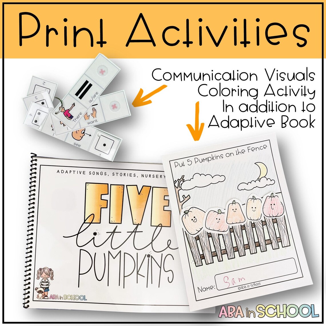 5 Little Pumpkins | Nursery Rhymes | Adapted Book Preschool Special ...