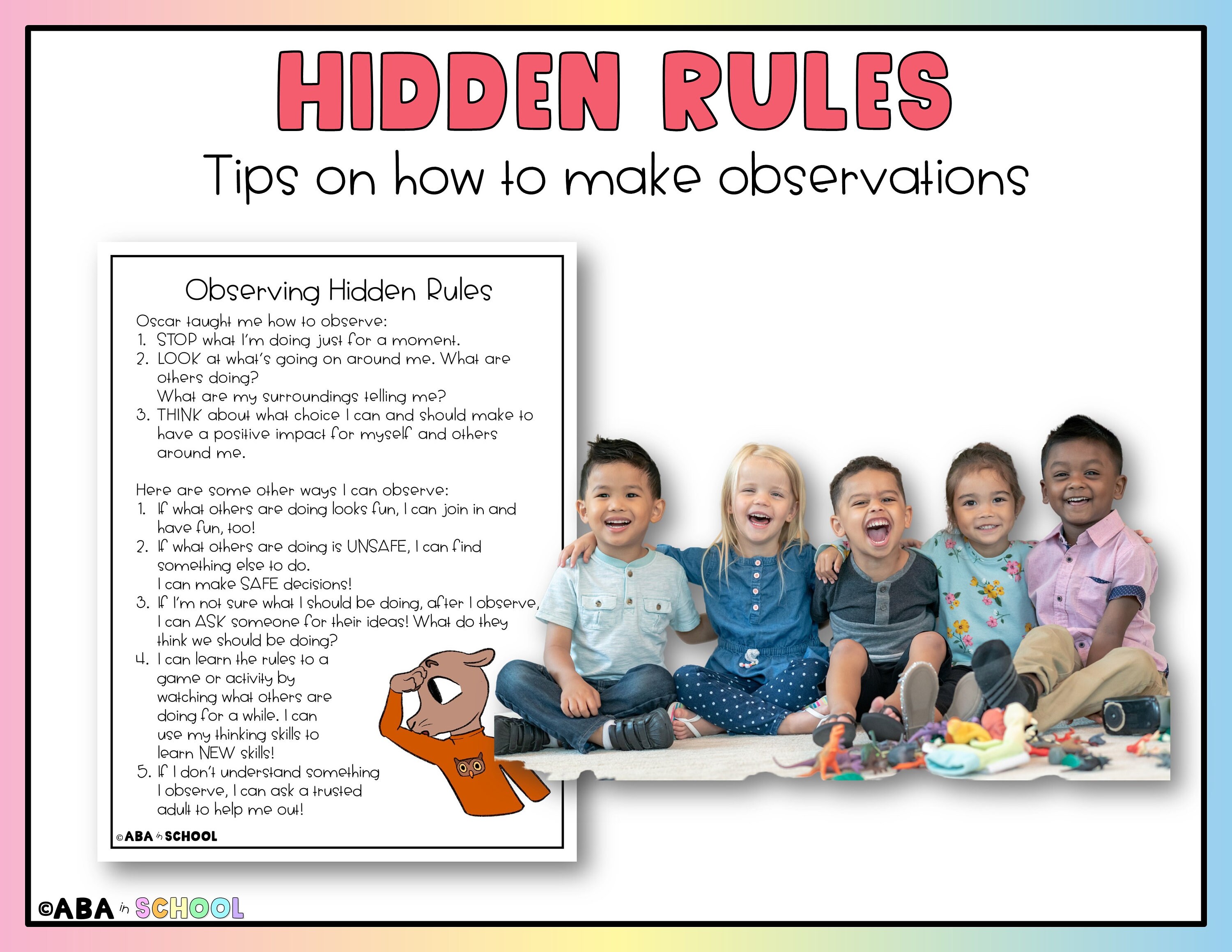 Social Story OBSERVATION Social Emotional Learning Special Education ...