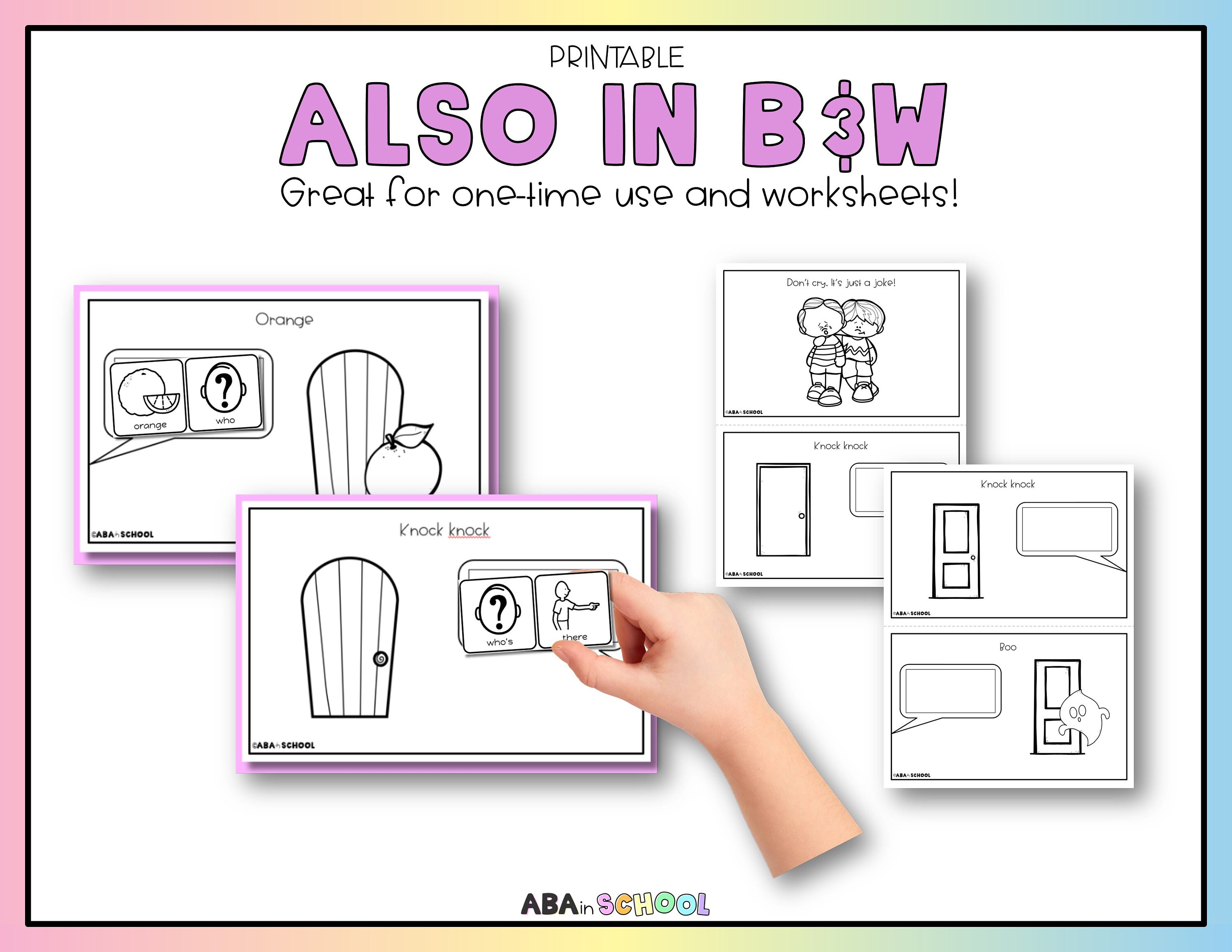 Activities Requesting Speech Therapy Knock Knock Jokes - Etsy