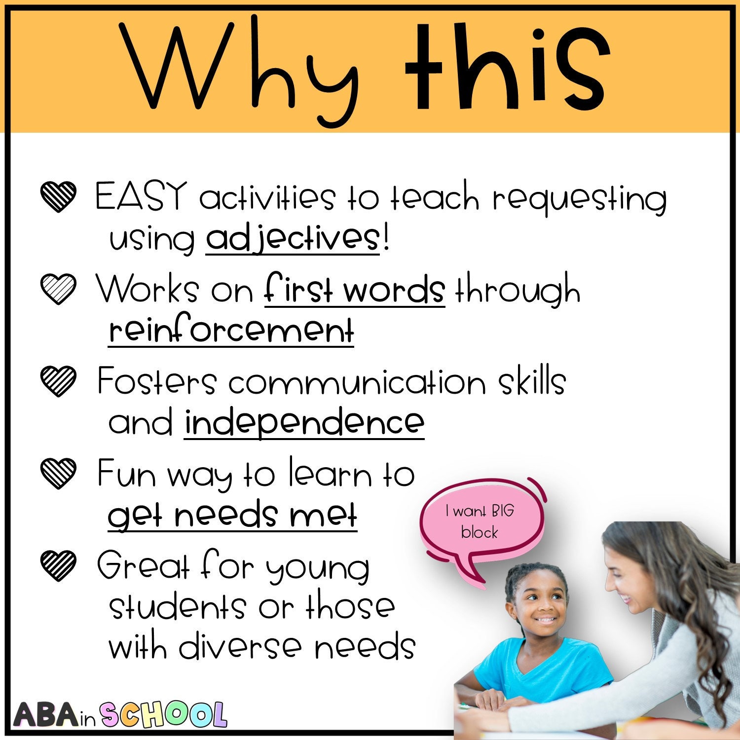 Requesting Activities Adjectives Speech Therapy Special Education and ...