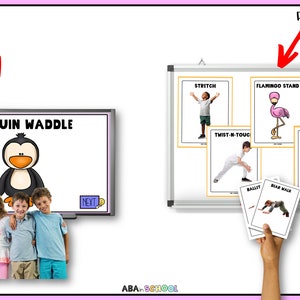 Motor Movement Activities Exercise Cards Self-regulation Visuals - Etsy