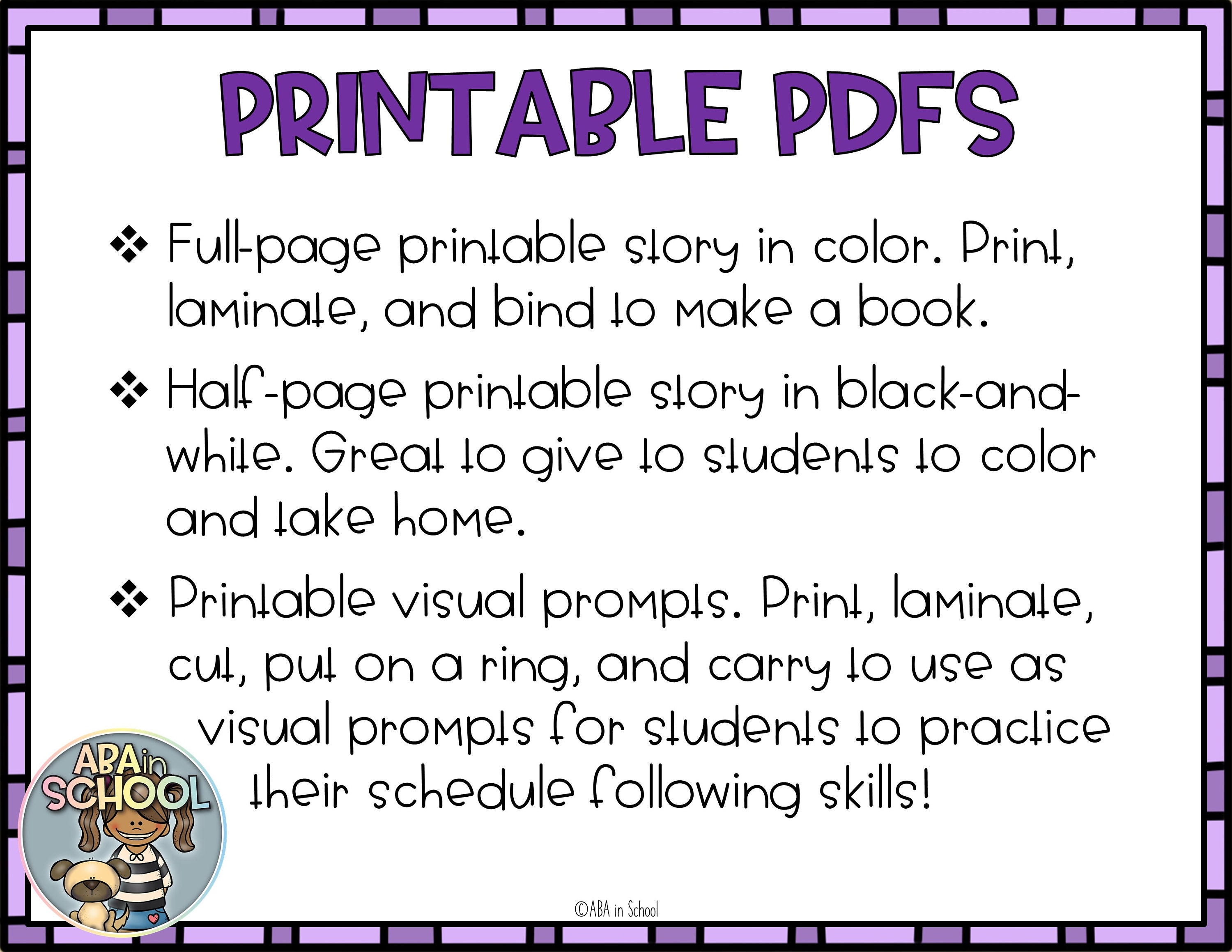 Social Skills Activity Following a Schedule ORIGINAL Artwork & Story - Etsy