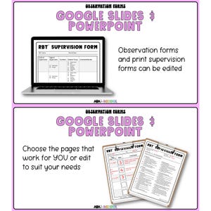 RBT Supervision Tracker - Classroom Behavior Observation Form - Data ...