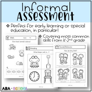 Kindergarten Assessment and K-2 With Student Data Tracking - Special ...