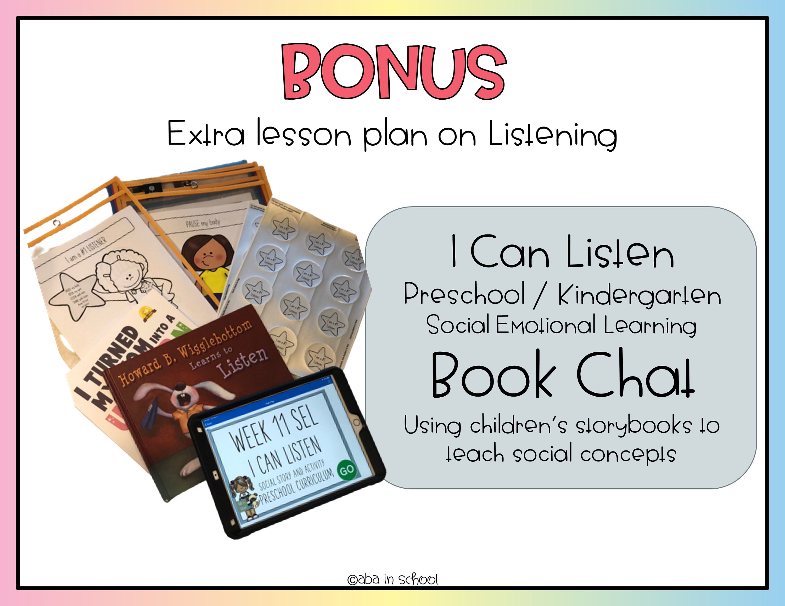 Preschool Social Skills Story and Activity I CAN LISTEN Social ...