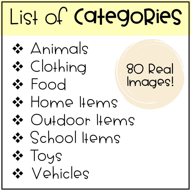 Nouns Flashcards REAL Images - Special Education ABA ELL Speech Therapy ...