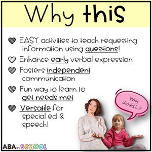 Wh Questions With Visuals Choices Requesting WHY Questions Special ...