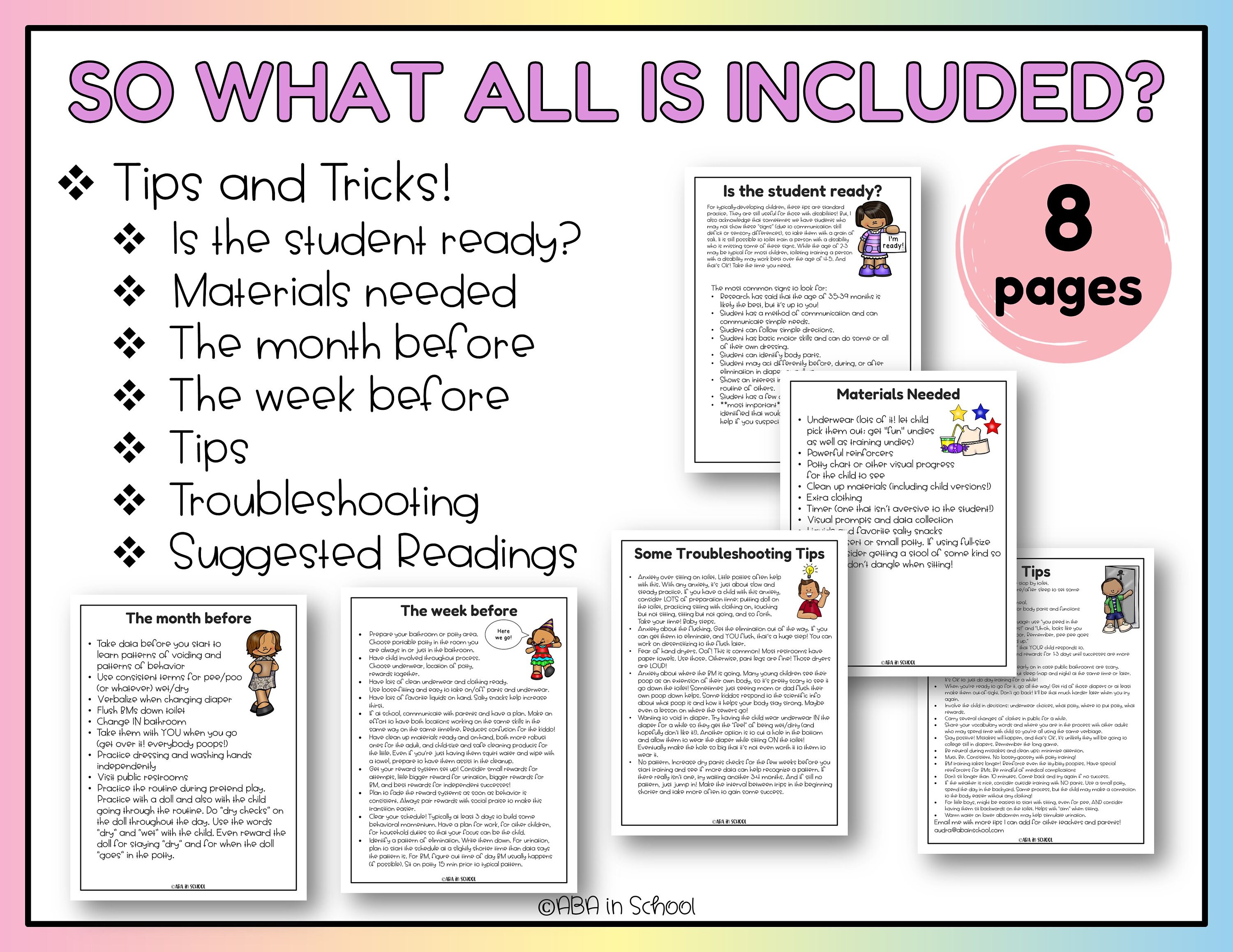 Potty Training Toolkit Adaptive IEP Goal With Data Collection Toileting ...