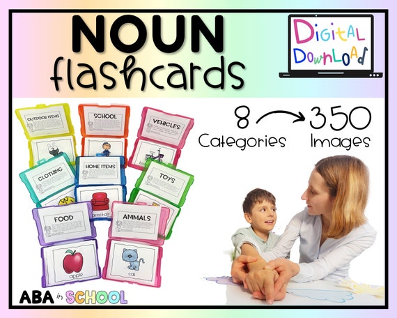 Flash Cards For Toddlers 1-3 100 Nouns Flashcards - Thick Vocabulary ...