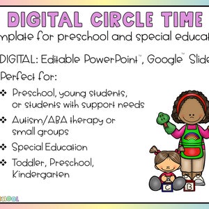 Digital Circle Time Template Customizable for Preschool & Special ...