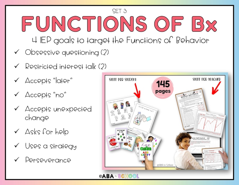Behavior Management IEP Goal Programs With Data Collection and Visuals ...