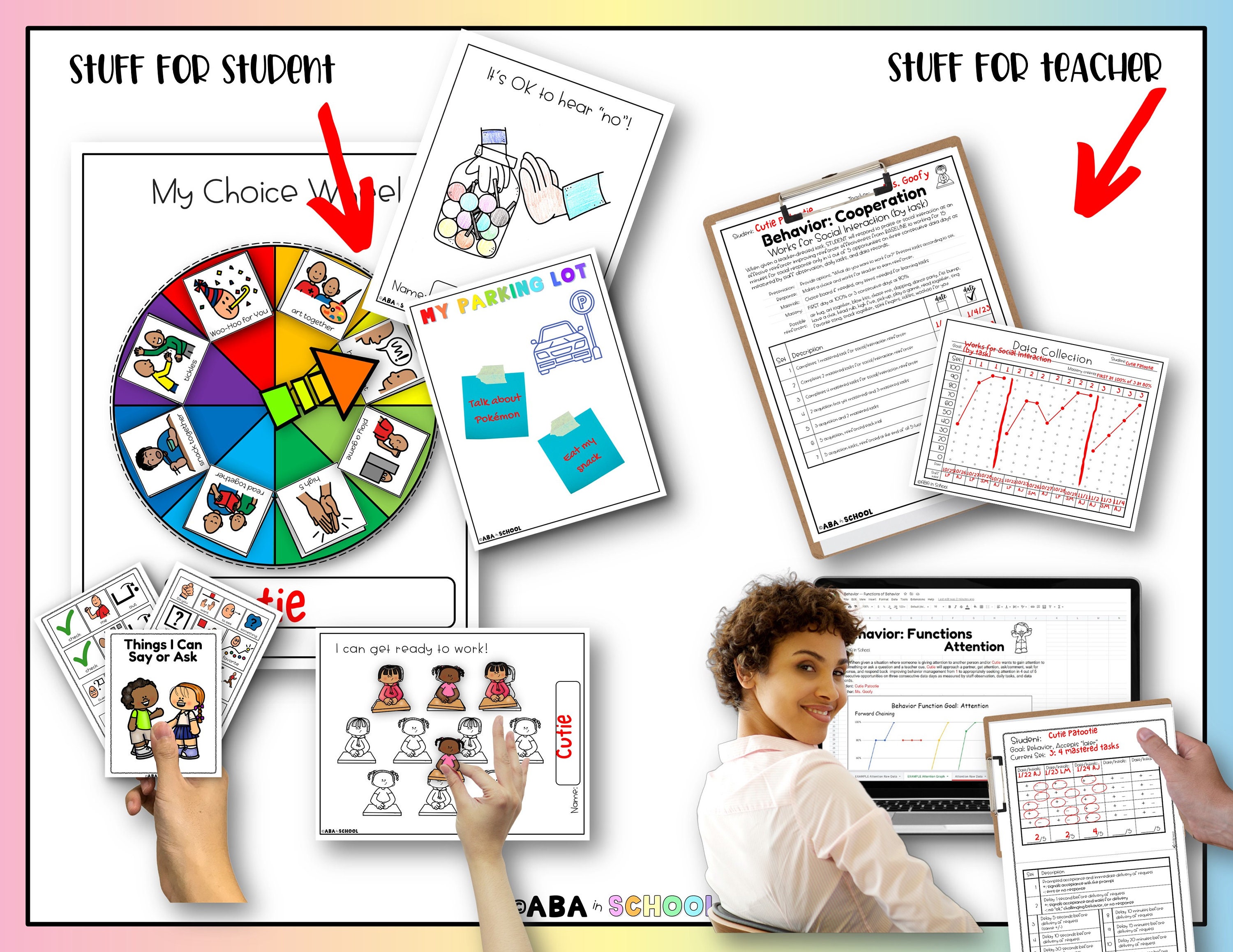 Behavior Management IEP Goal Programs With Data Collection and Visuals ...