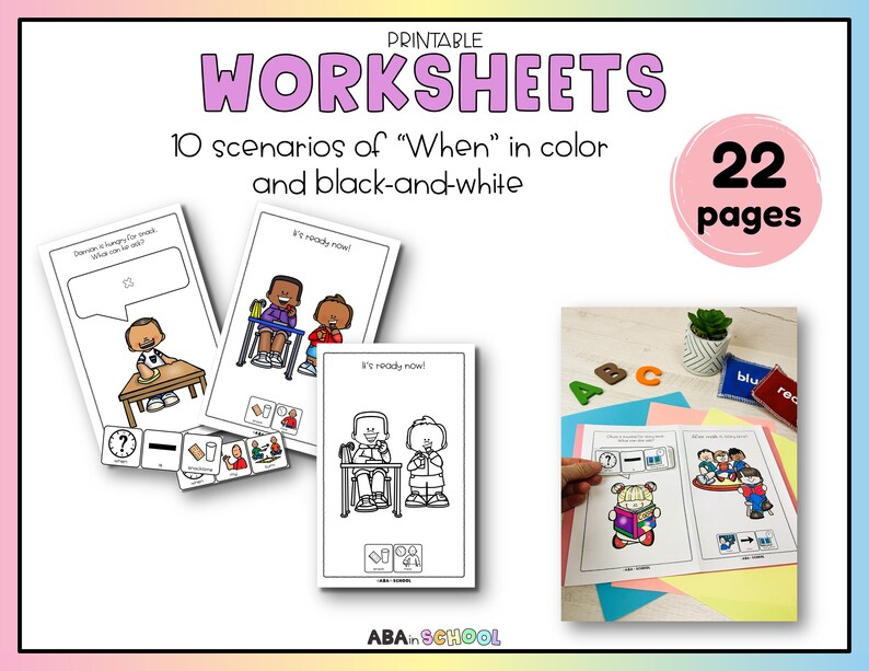 Wh Questions Requesting Speech Therapy WHEN Questions Special - Etsy