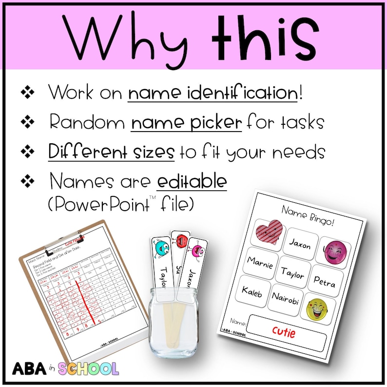 Personalized Name Practice Kit Circle Time Name Tags for - Etsy