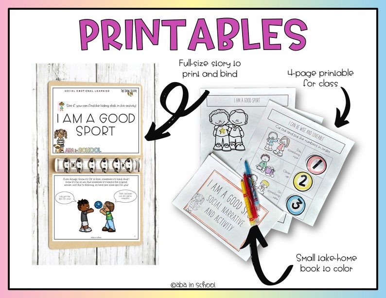 Social Skills Story and Activity GOOD SPORTSMANSHIP Winning Social ...
