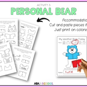 Dress the Weather Bear - Circle Time Calendar Activity Special ...
