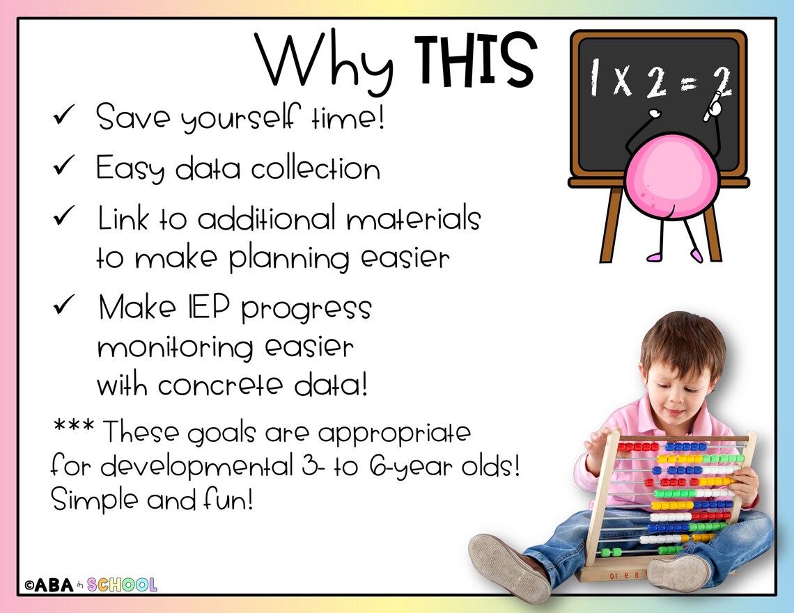 Simple Math IEP Goals and Objectives Tracking for Special Education ...