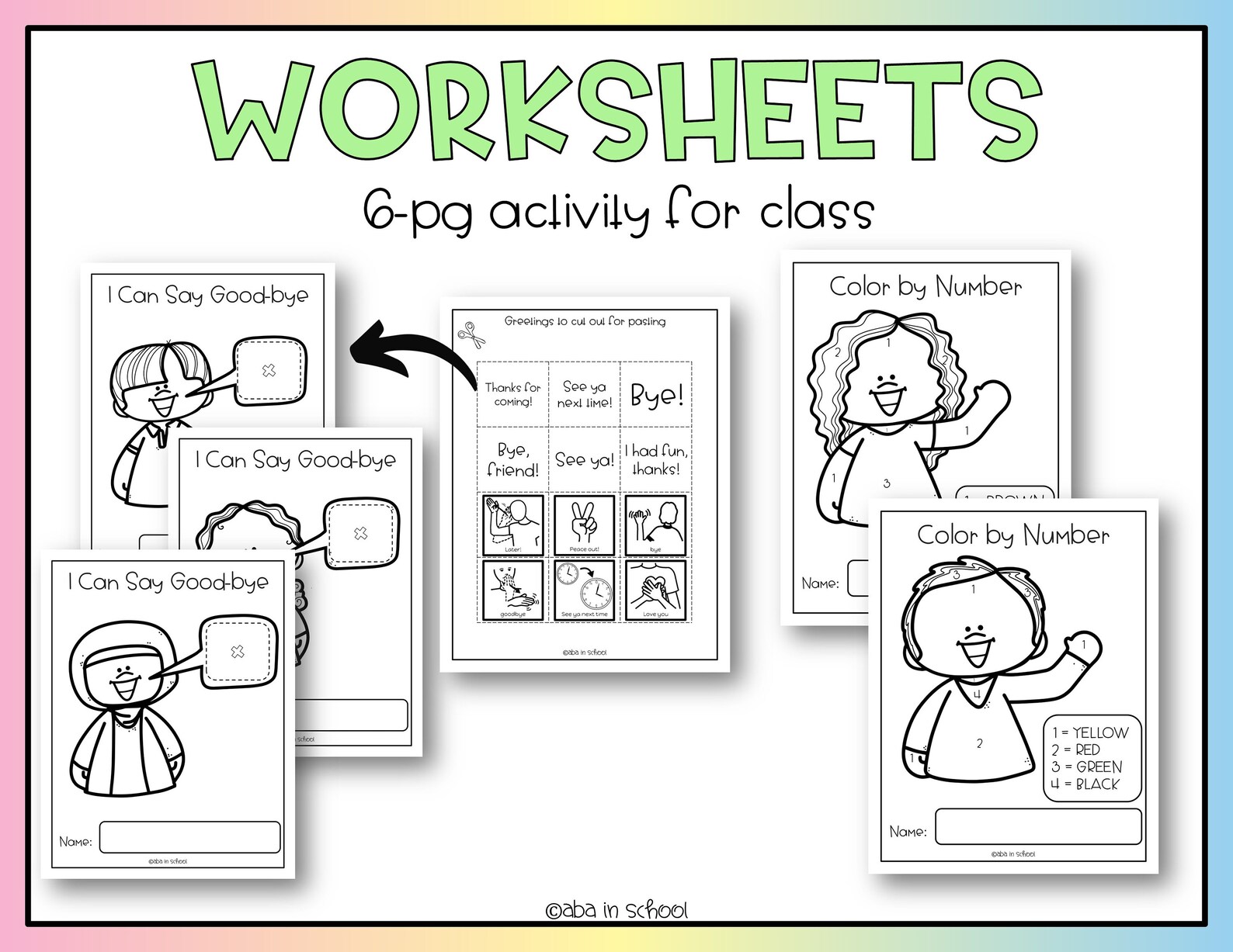 I Can Say Good-bye Preschool Social Skills Story and Activity Greetings ...