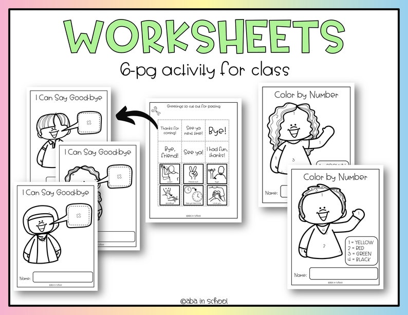 I Can Say Good-bye Preschool Social Skills Story and Activity Greetings ...