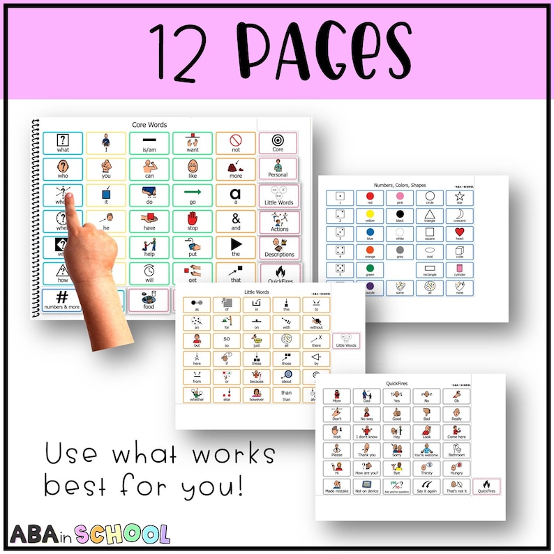 Core Board Vocabulary Activities AAC Expressive Language Activity for ...