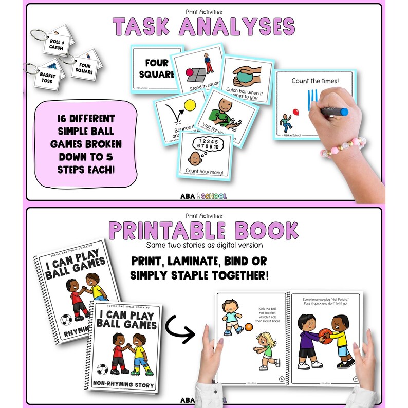 Ball Games Social Story & Activities: Friendship, Turn-taking SEL ...