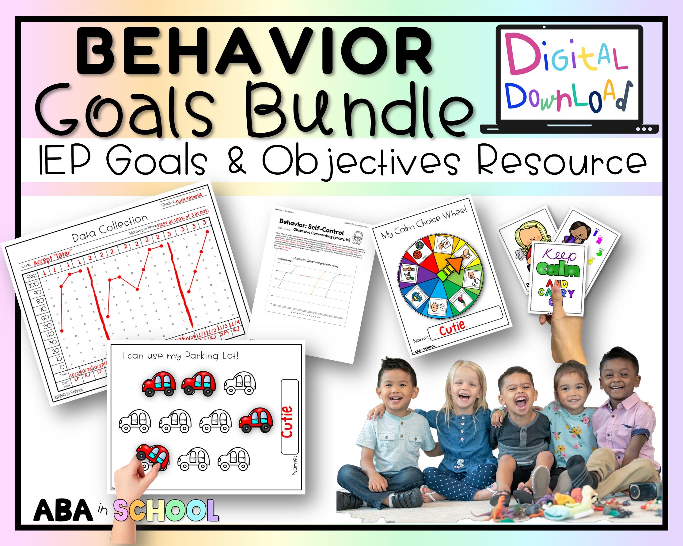 Behavior Management IEP Goal Programs With Data Collection and Visuals ...