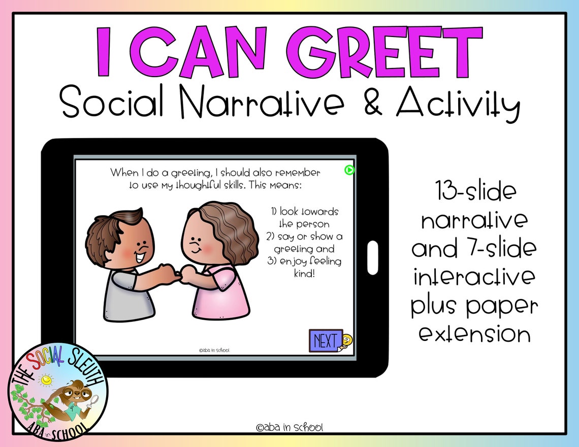 Preschool Social Skills Story and Activity I CAN GREET Social Emotional ...