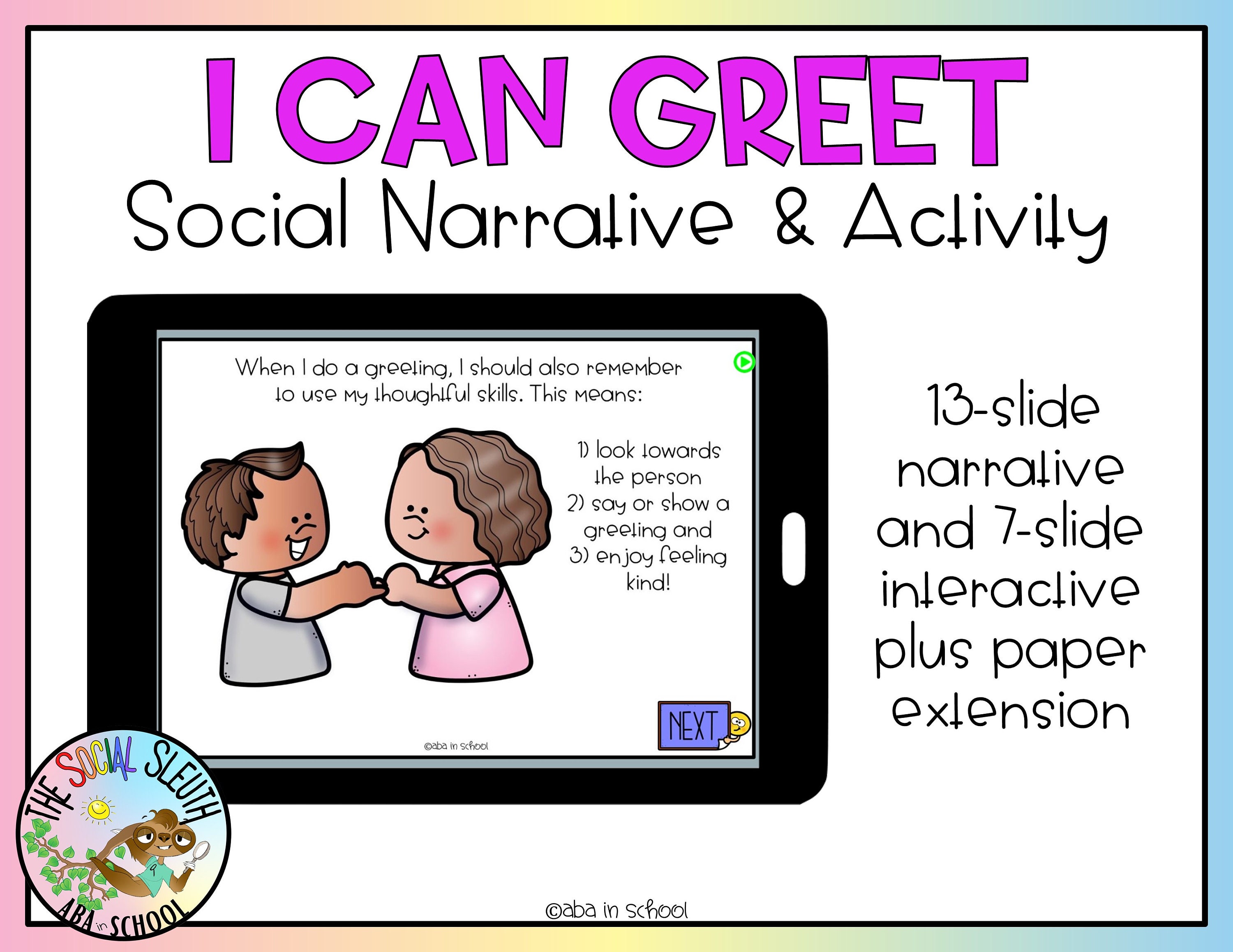 Preschool Social Skills Story and Activity I CAN GREET | Social ...