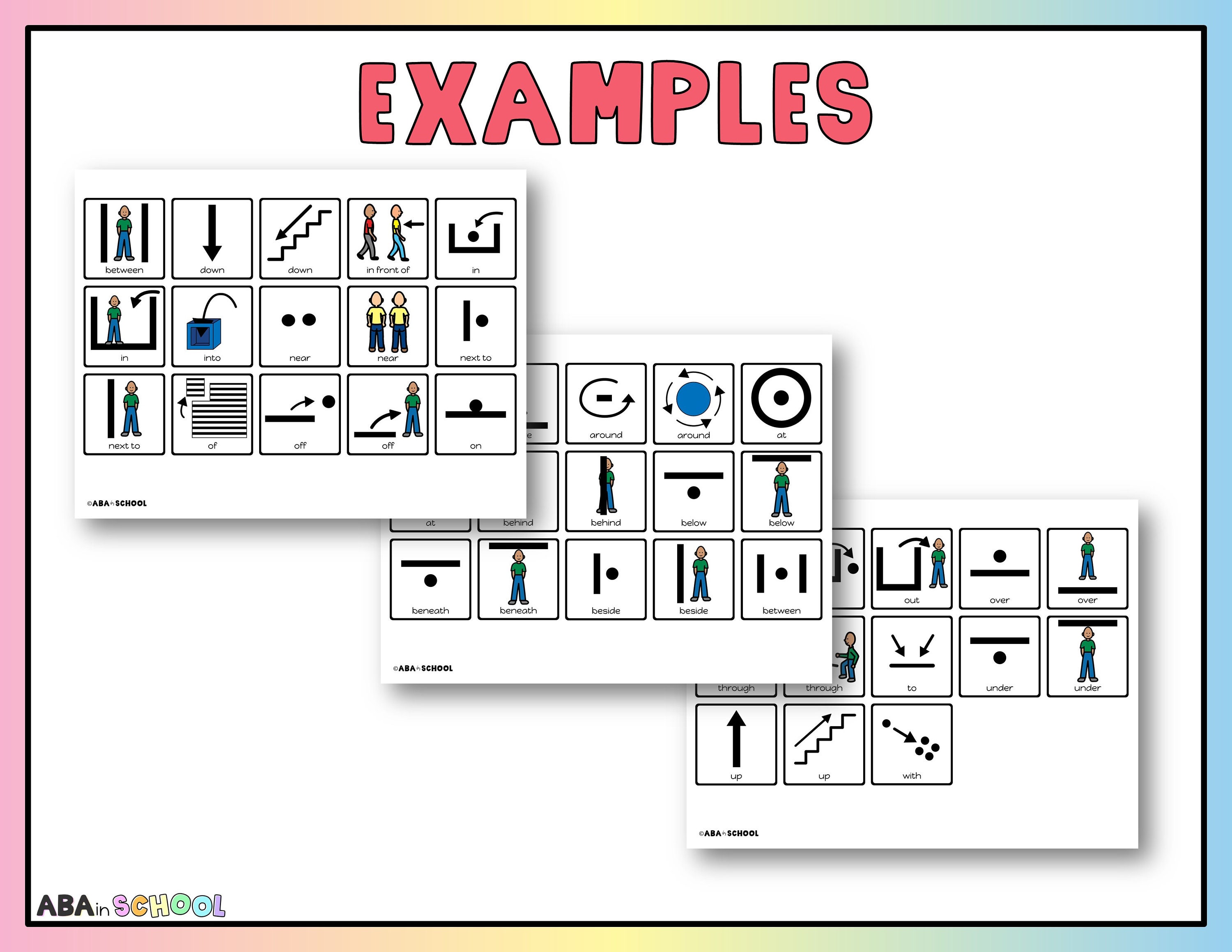 Prepositions Flashcards for Task Cards Activities and Speech Therapy ...